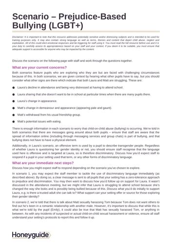 Bullying Safeguarding Staff Training Pack Teaching Resources