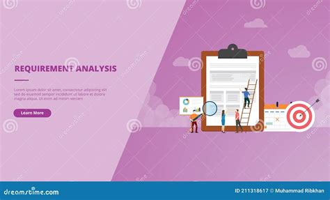 Business Requirements Analysis Concept For Website Design Template Banner Or Slide Presentation