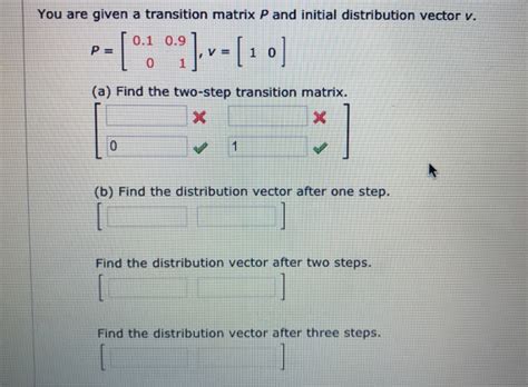 Solved You Are Given A Transition Matrix P And Initial Chegg
