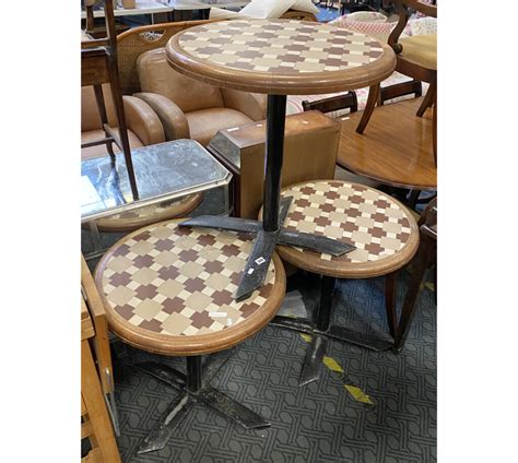 3 Folding Top Pub Tables Southgate Auction Rooms
