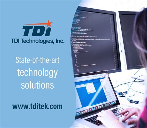 Stateoftheart Technology Tdi Technologies Inc