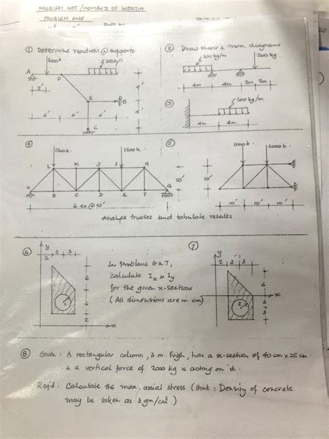 Solved PROBLEM SET MOMENTS OF INERTIA PROBLEM One FND Chegg Com