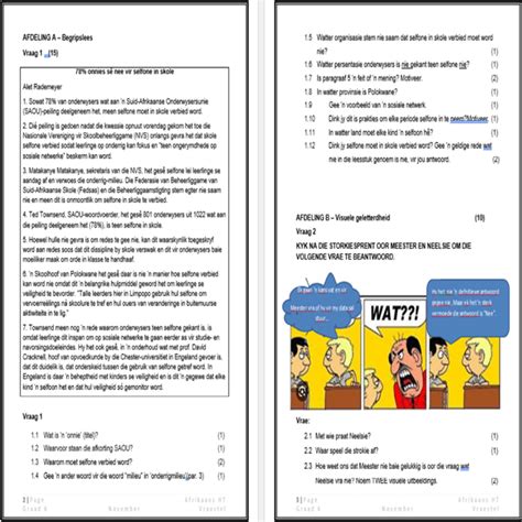 Graad 6 Afrikaans Huis Taal Ht November Vraestel En Memo 2023 • Teacha