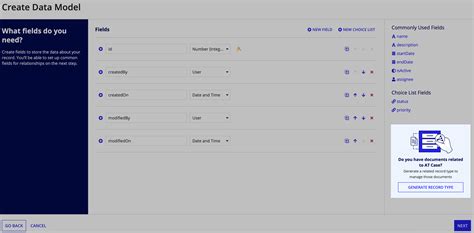 Generate A Database Table For Your Record Type Data Fabric