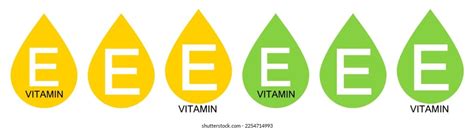 Vitamin E Icon Vector Vitamin E Stock Vector Royalty Free 2291943401