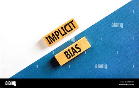Implicit Bias Symbol Concept Words Implicit Bias On Wooden Block