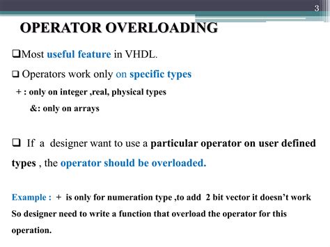 Operating Overloading In Vhdl Pptx