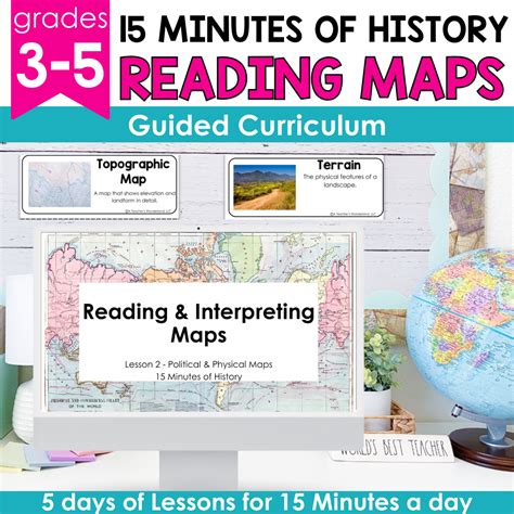 Reading A Map Map Skills Lesson Plans Slideshow Geography Craft Guided Notes A Teacher S