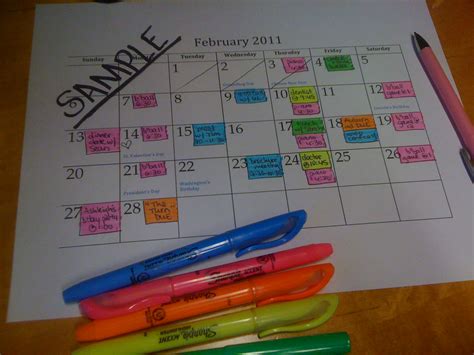 The Neat Get Neater Day Color Code Your Calendar