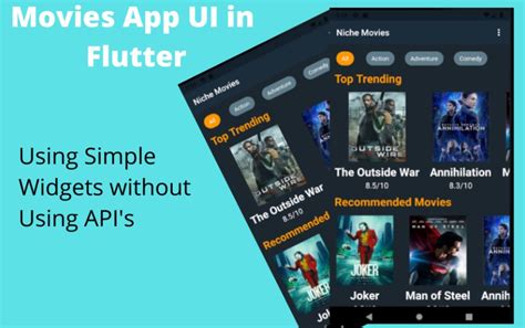 Movies App Ui In Flutter Using Simple Widgets Without Using Apis In
