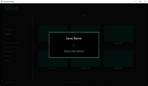 Renpy Save Game Names By Badmustard