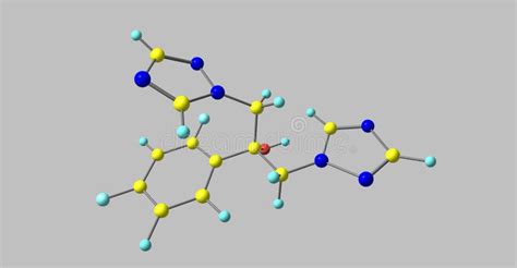 Fluconazole Molecular Structure Isolated On White Stock Illustration