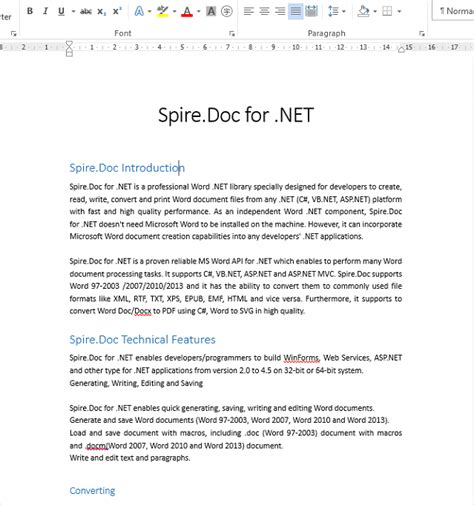 C Insert And Remove Toc From The Word Document