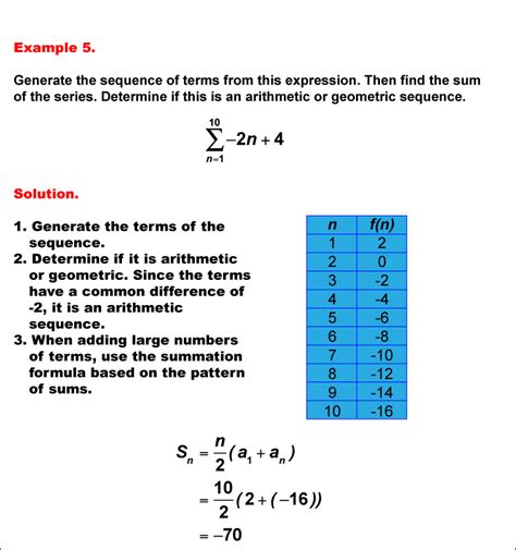 Math Example Sequences And Series Example 5 Media4math