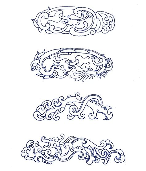 传统图案纹样 龙纹纹饰 二 花瓣网