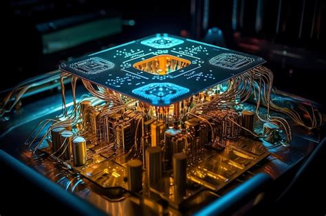 Premium Photo Quantum Computer Background Closeup 3d Render