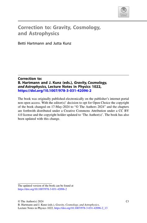 Pdf Correction To Gravity Cosmology And Astrophysics