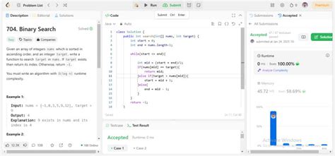 100daysofcode Day21 Leetcode Binarysearch Algorithm