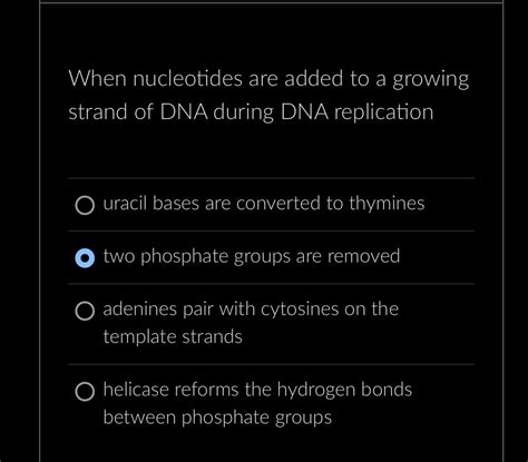 Solved When Nucleotides Are Added To A Growing Strand Of Dna