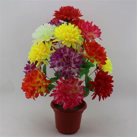 厂家落地仿真花清明节18头菊花扫墓祭祀上坟简约雏菊假花束花艺 虎窝淘