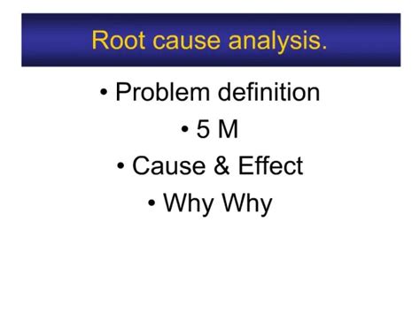 PPT Root Cause Analysis PowerPoint Presentation Free Download ID