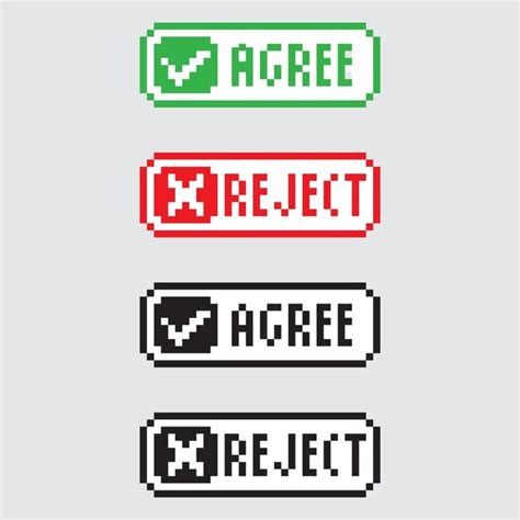 Premium Vector Pixel Art Button Set For Ui