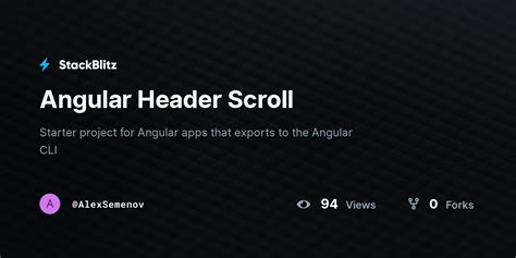 Angular Header Scroll Stackblitz