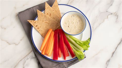 Oyster Dip With Veggie Sticks Healthy Snack Recipe Fitness Blender