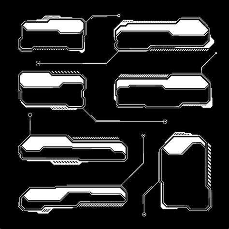 Premium Vector White Futuristic Hud Ui Elements Scifi User Interface