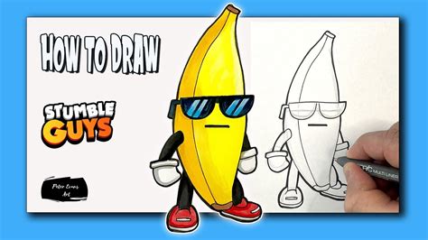 how to draw banana guy stumble guys youtube