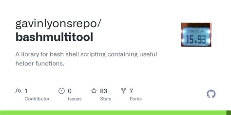 Github Gavinlyonsrepobashmultitool A Library For Bash Shell Scripting Containing Useful