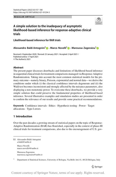 Pdf A Simple Solution To The Inadequacy Of Asymptotic Likelihood