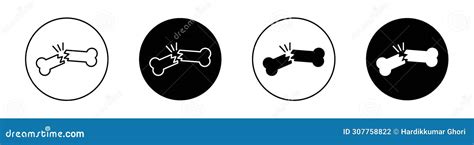 Broken Bone Icon Stock Vector Illustration Of Fracture 307758822