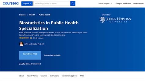 Top 10 Biostatistics Courses Online