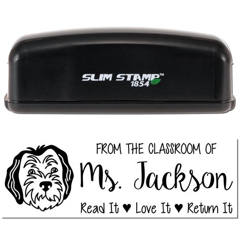 Personalized Sheepadoodle Book Stamp Custom Pre Inked Personal