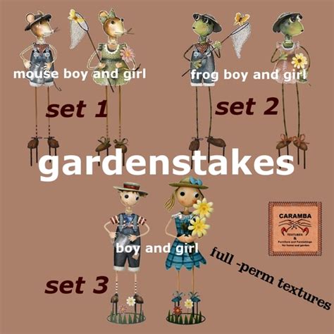 Second Life Marketplace Gardenstakes Boy Girl Texture Pack