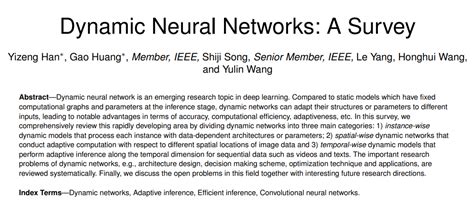清华黄高等人发布首篇《动态神经网络》综述论文 专知vip