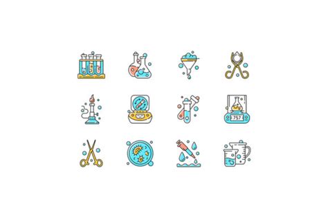 Lab Equipment RGB Color Icons Set Graphic By Bsd Studio Creative Fabrica
