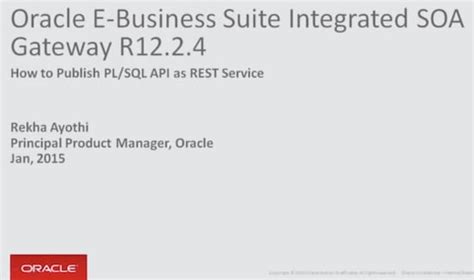 Tutorial Publishing Ebs 122 Plsql Apis As Rest Services