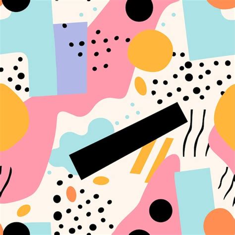 Premium Vector Minimalistic Shapes Seamless Pattern