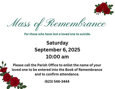 Mass Of Remembrance At St Clare Of Assisi The Catholic Sun