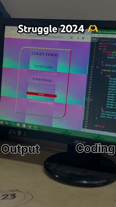Html Css Coding Form Making Button Tag Computer Viral Windows Msoffice Ssc