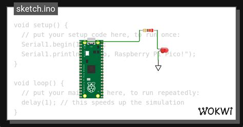 Blink Hola Raspberry Pi Pico Wokwi Esp32 Stm32 Arduino Simulator