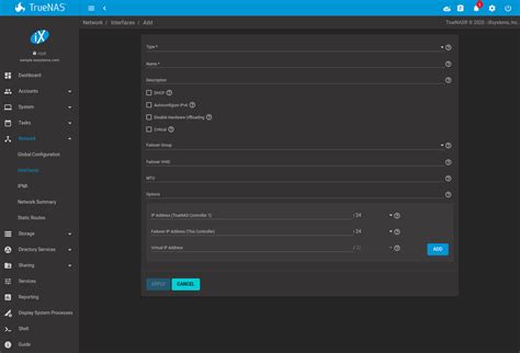 7 Network — Truenas®113 U2 User Guide Table Of Contents