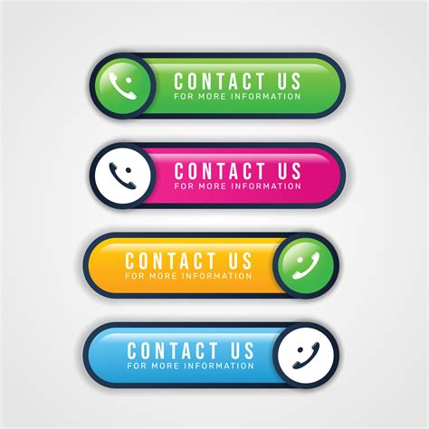 Set Icons Of Contact Us Button On White Background Vector 12209139