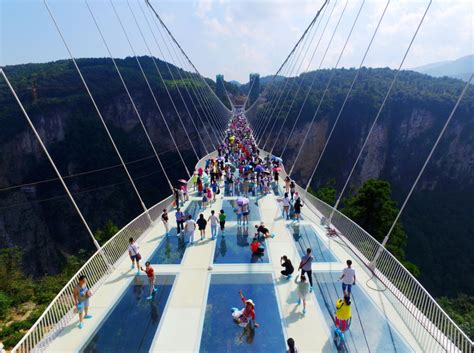 Worlds Longest And Highest Glass Bridge In China Closes Due To High Demand