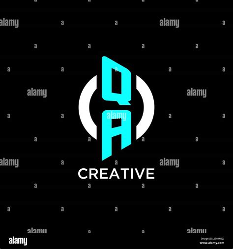 qa circle monogram logo design ideas stock vector image and art alamy