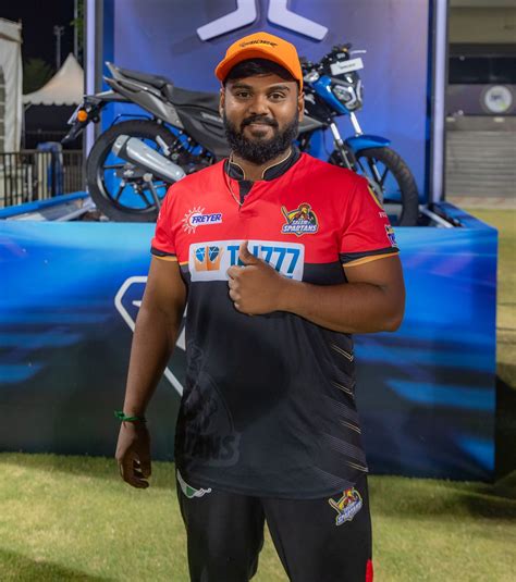 R Kavin Poses With The Orange Cap In The Tnpl