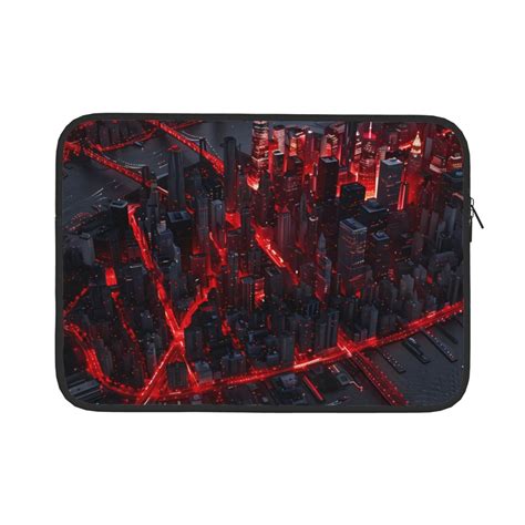 Bingfone Cyberpunk Cityscape Lights Laptop Sleeve Case 13 Inch 360