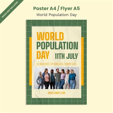 Premium Psd World Population Day Poster Template Design